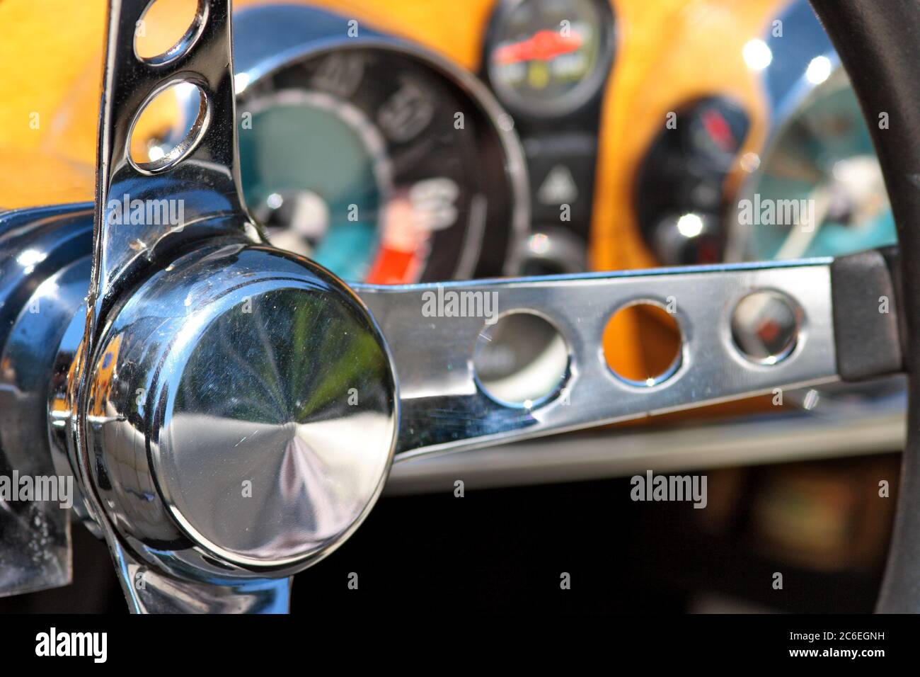 Vintage steering wheel Stock Photo - Alamy