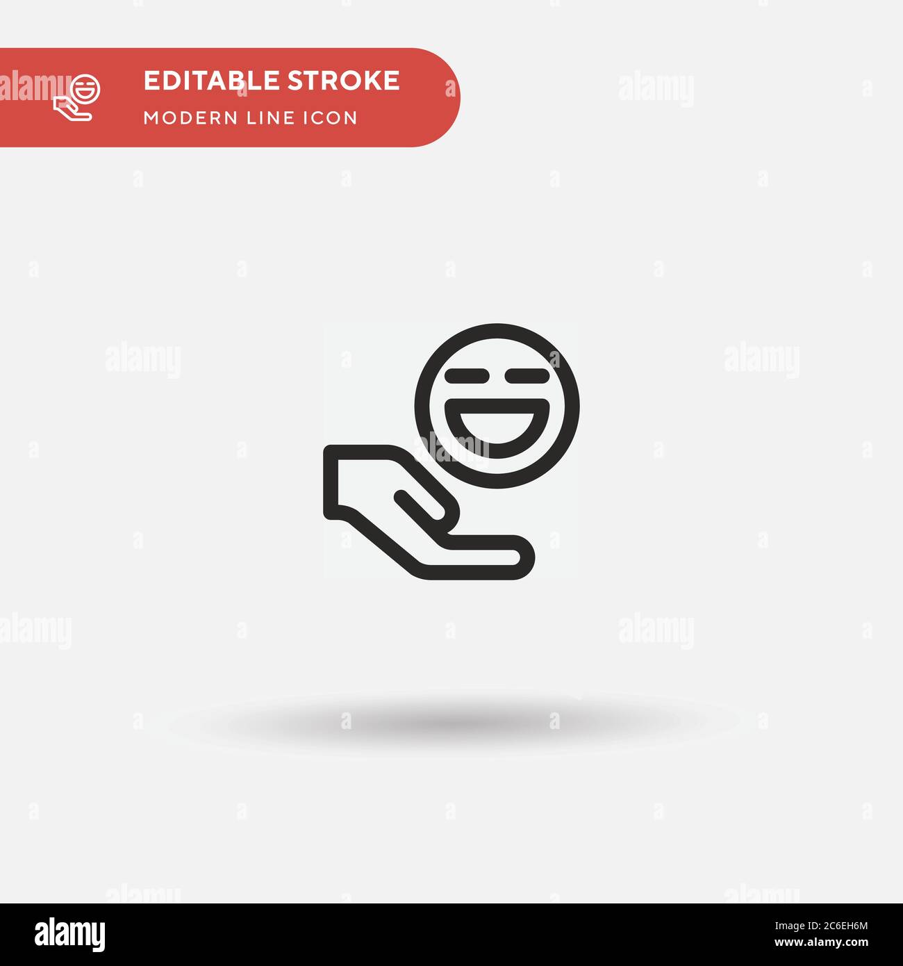 Happy Simple vector icon. Illustration symbol design template for web ...