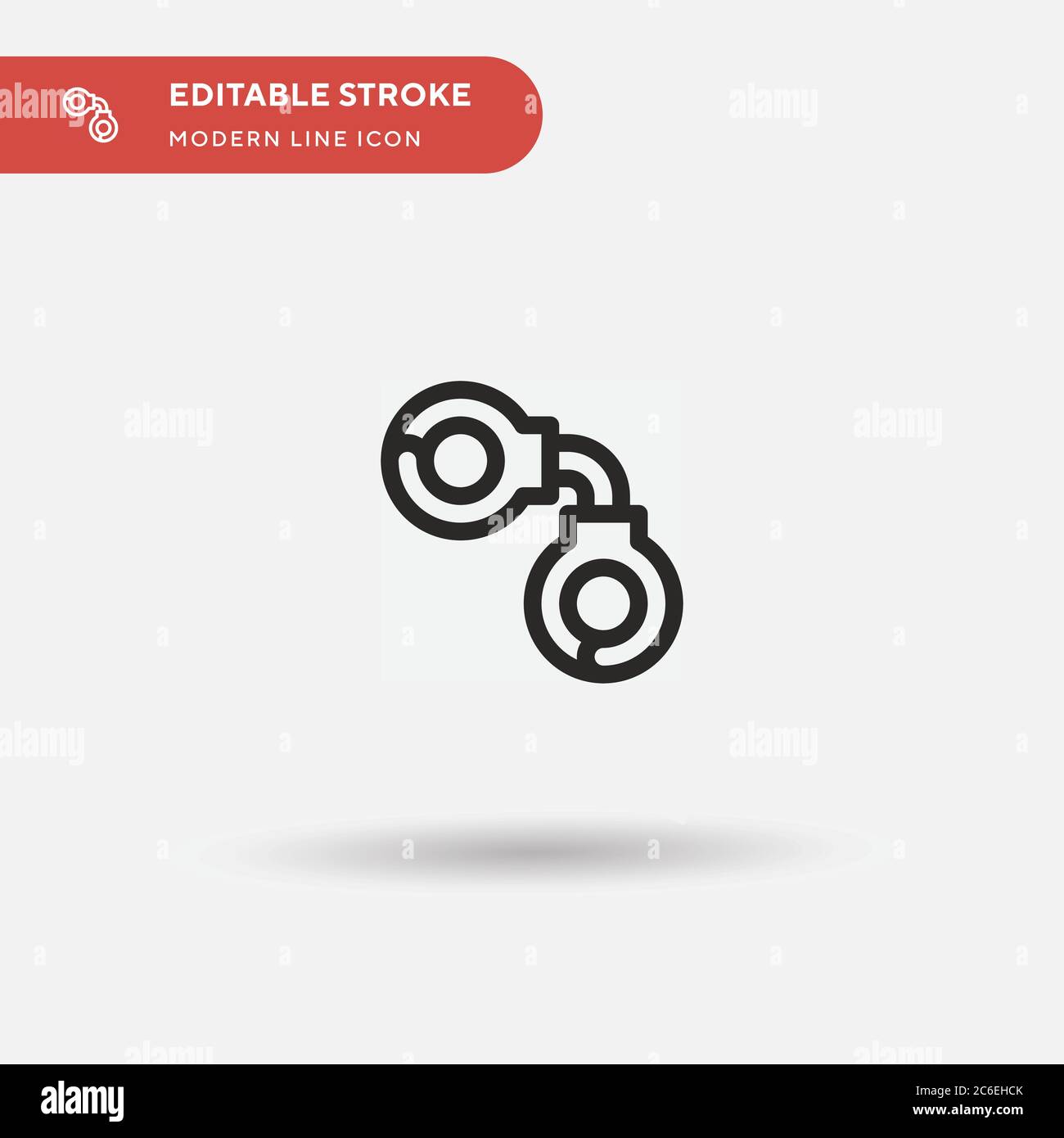 Arrest Simple vector icon. Illustration symbol design template for web ...