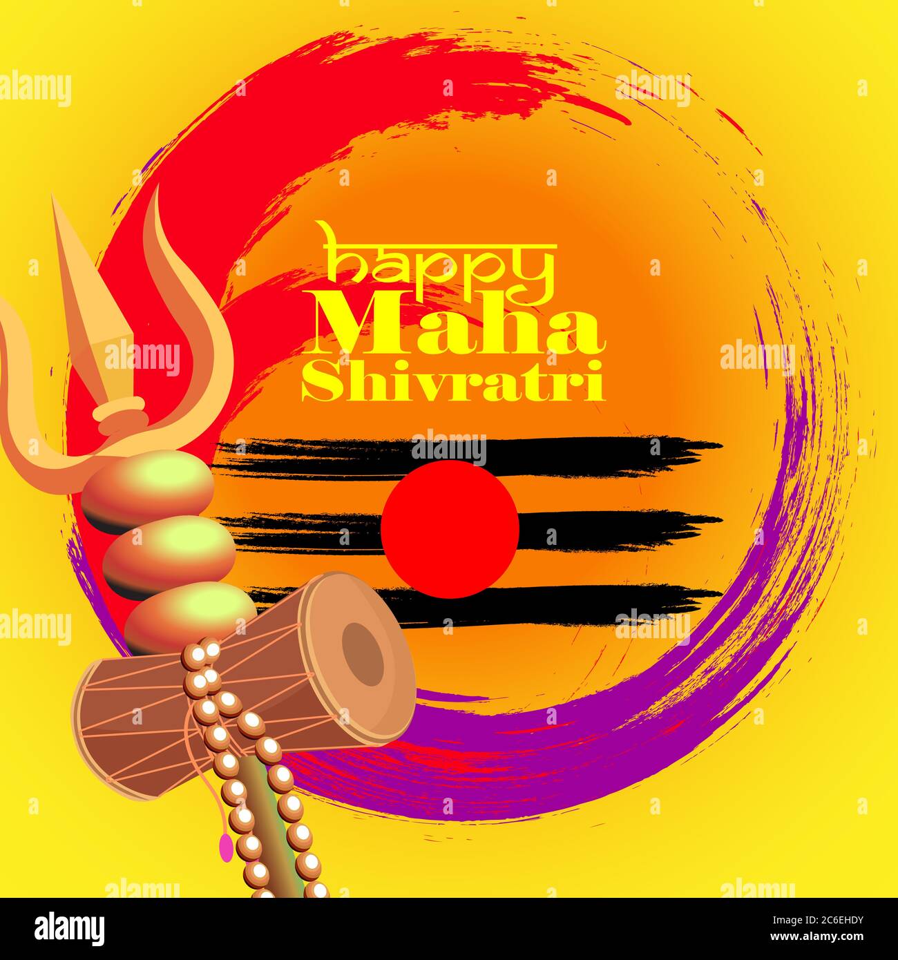 Vector illustration of Greeting card for maha Shivratri, Greeting card ...
