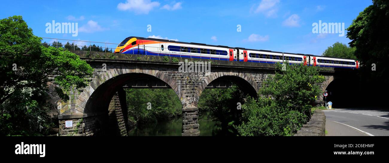 EMR Intercity 222 class, East Midlands Trains, river Derwent, Ambergate ...