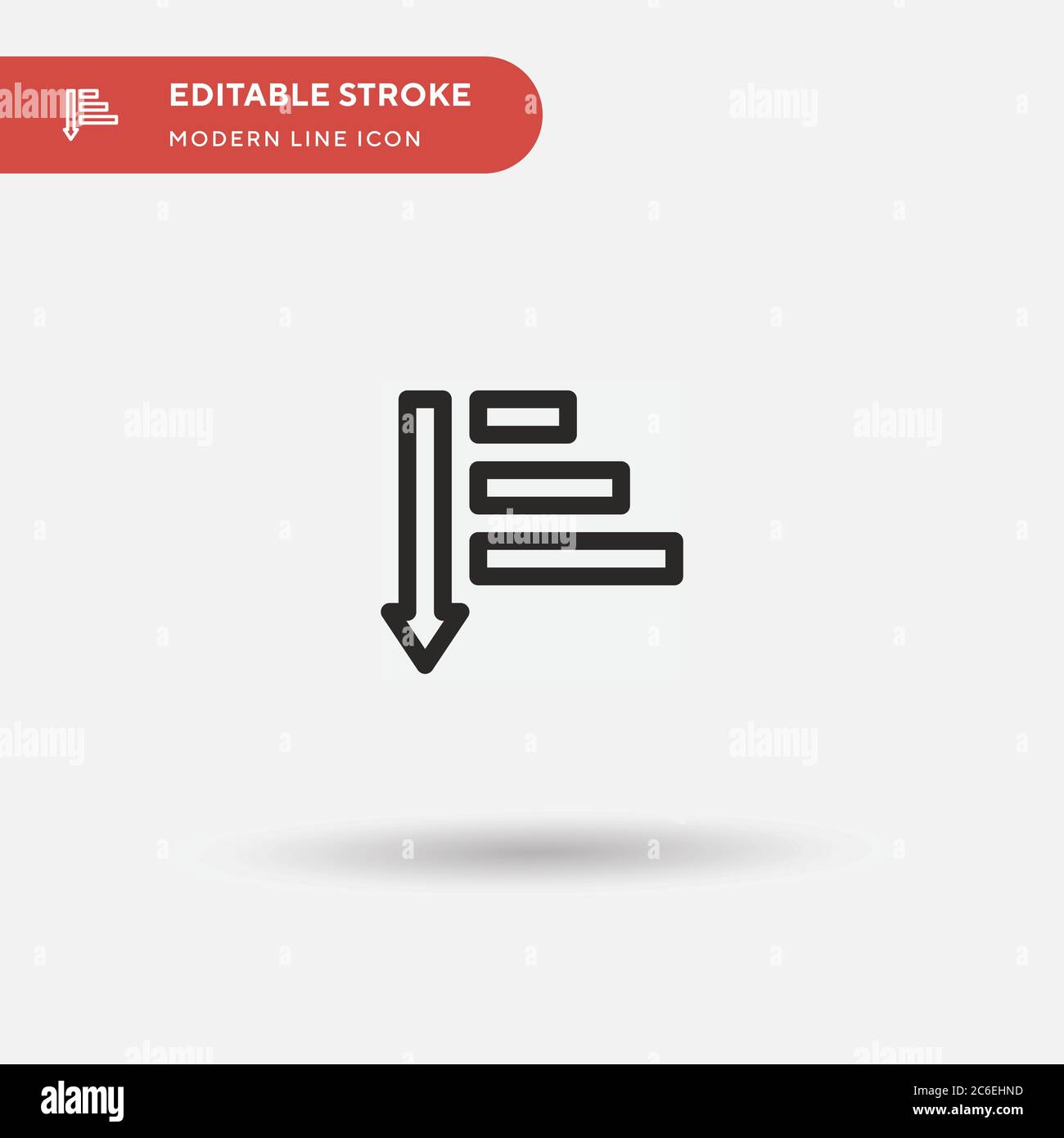 Sort Simple vector icon. Illustration symbol design template for web ...