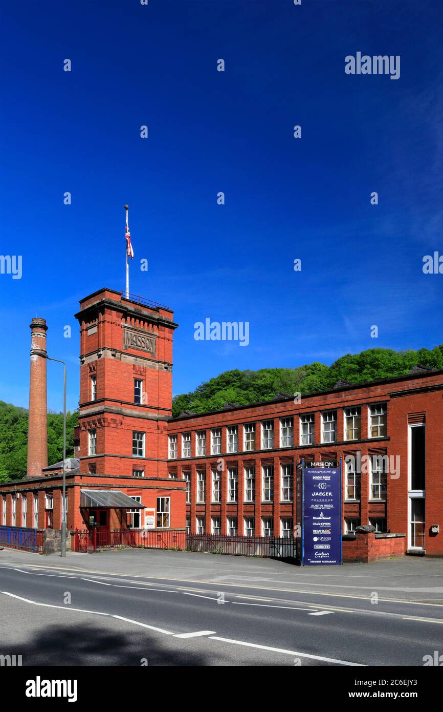 The Masson Mill a World Heritage Site Mill, river Derwent, Matlock Bath ...