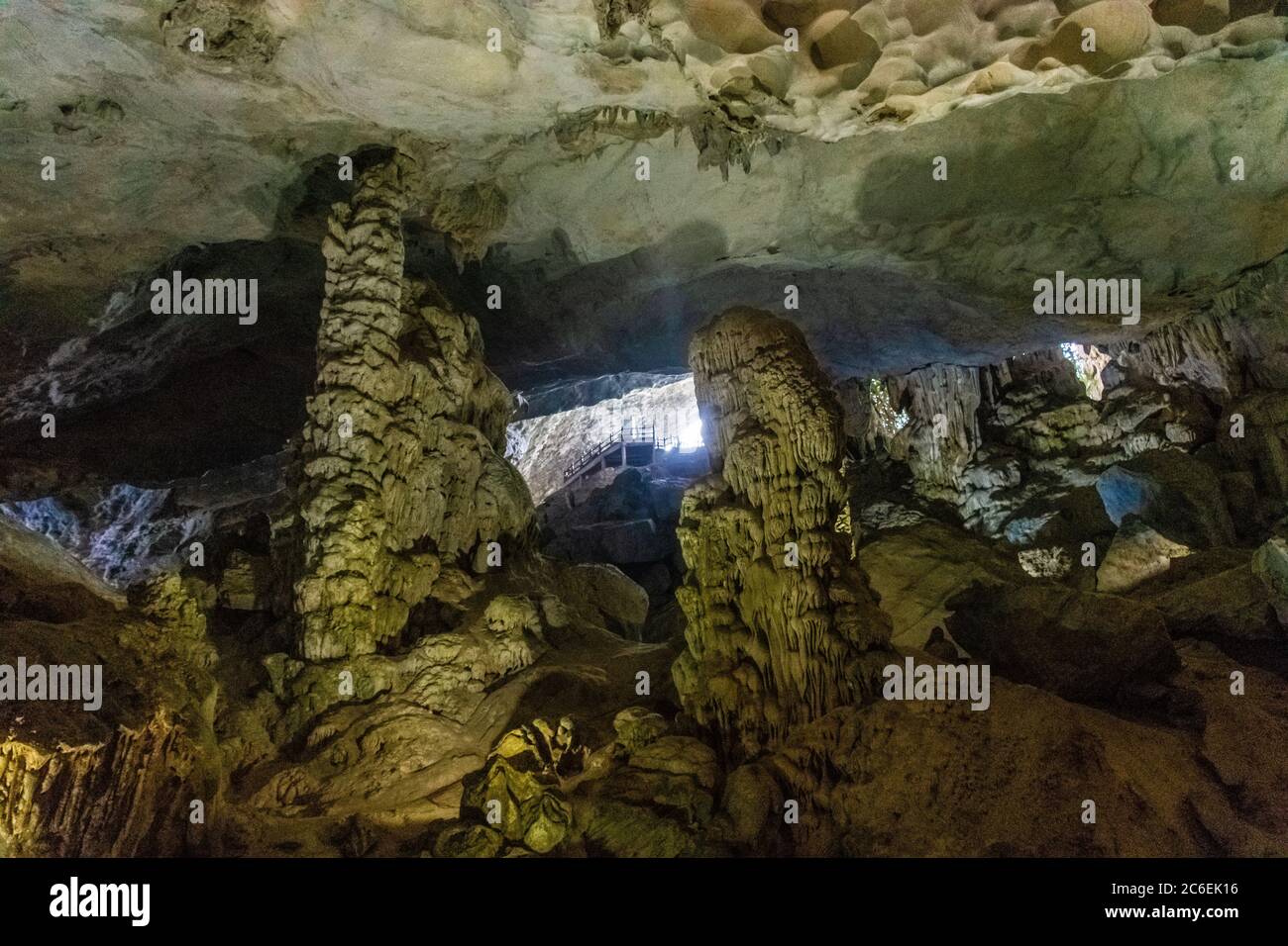 BEautiful and big cave in Ha Long Bay, Vietnam Stock Photo - Alamy