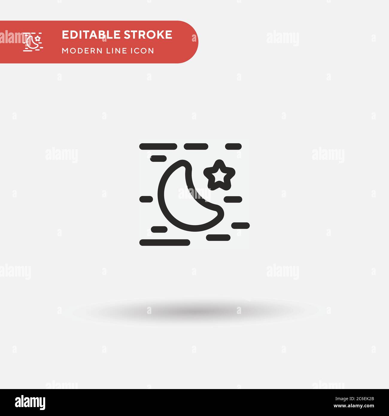 Night Simple vector icon. Illustration symbol design template for web ...