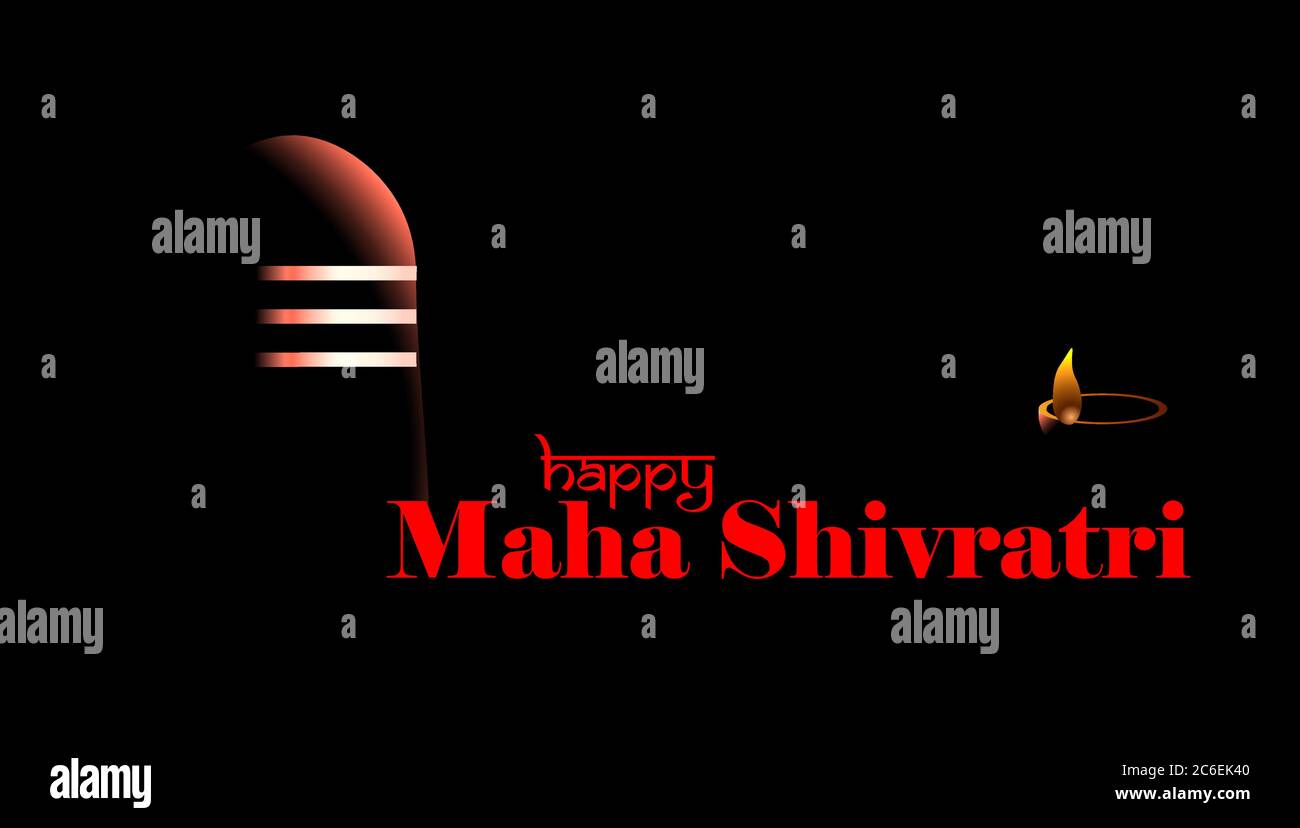 Vector illustration of Greeting card for maha Shivratri, Greeting card ...