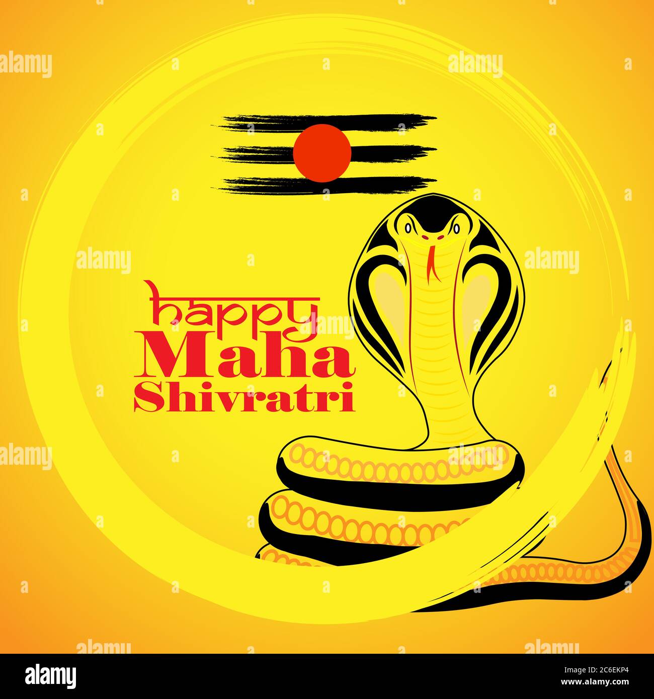 Vector illustration of Greeting card for maha Shivratri, Greeting card ...