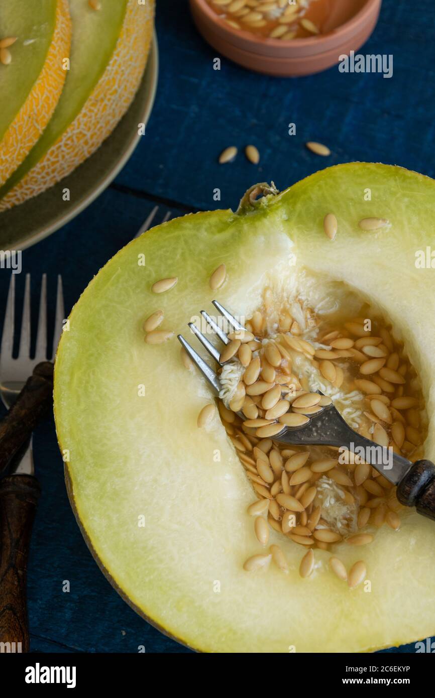 Raw melon hi-res stock photography and images - Alamy
