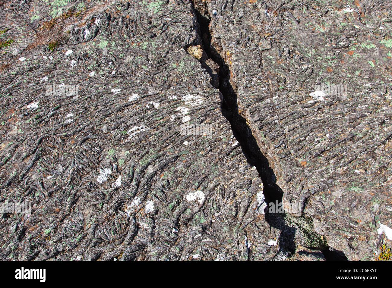 Old lava rock formation in Iceland Stock Photo - Alamy