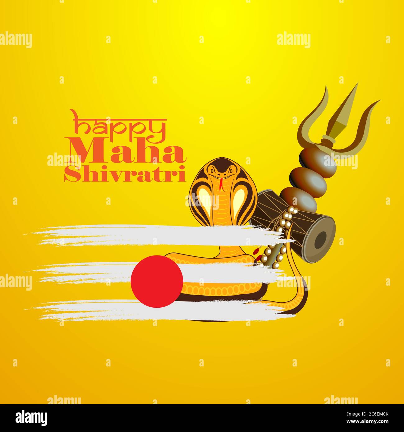 Vector illustration of Greeting card for maha Shivratri, Greeting card ...