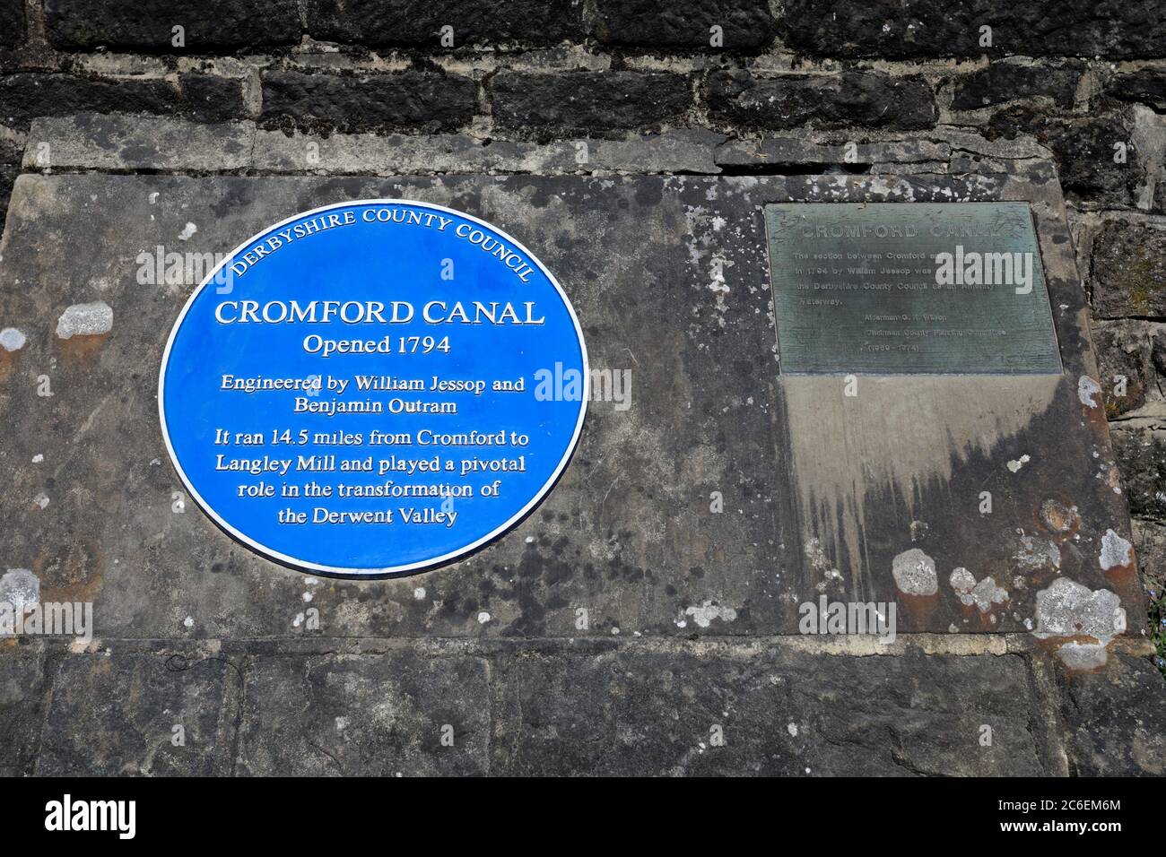The Cromford Canal at High Peak Junction, Cromford village, Peak ...