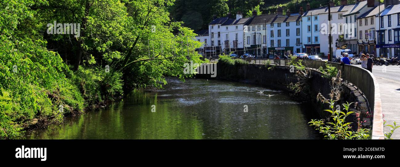 View of Matlock Bath on the river Derwent, Peak District National Park ...