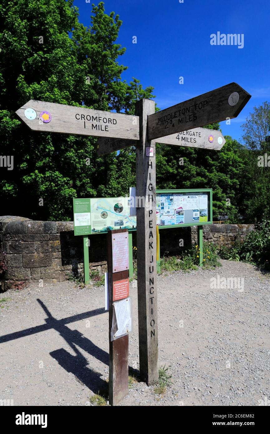 The Cromford Canal at High Peak Junction, Cromford village, Peak ...