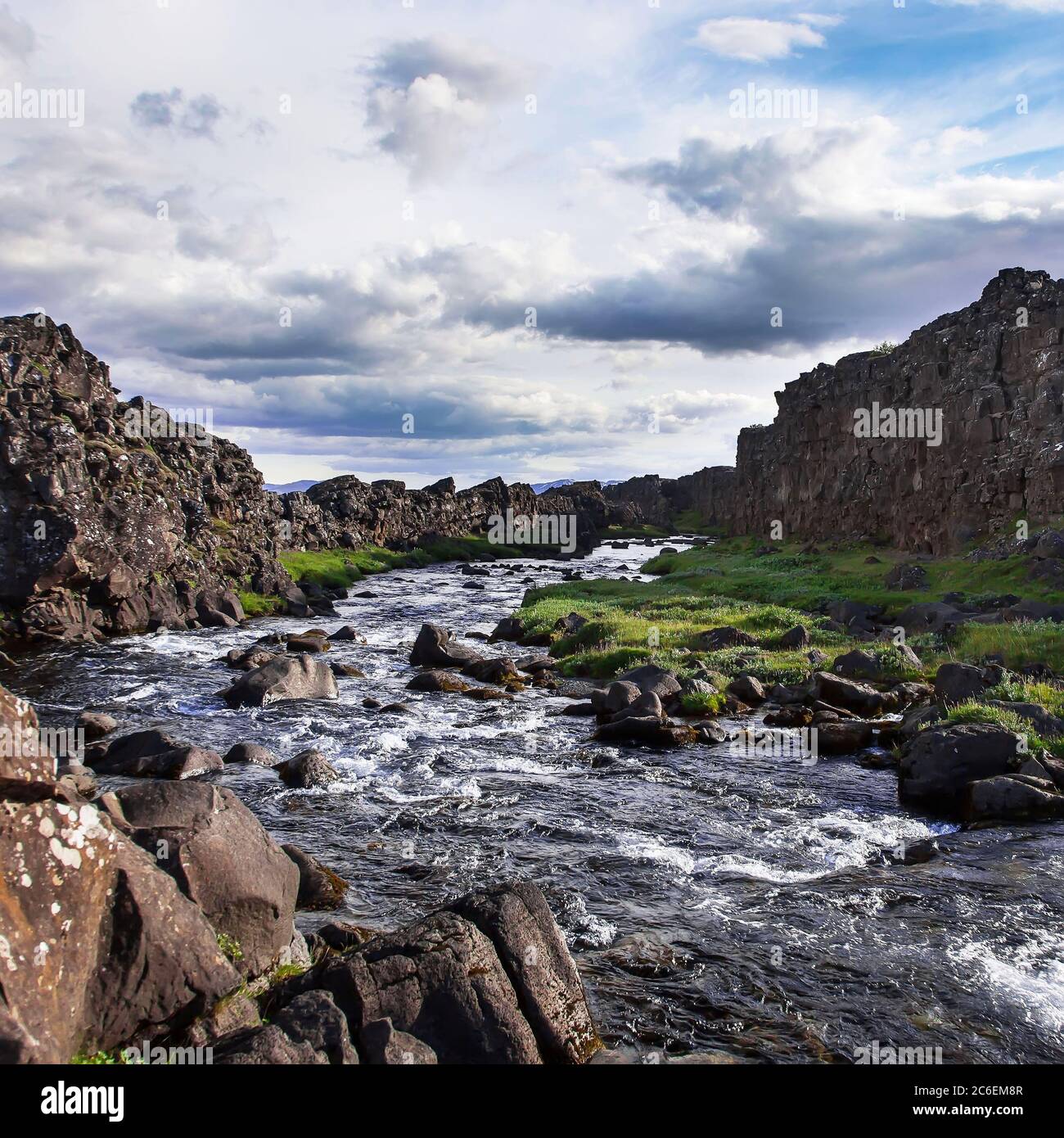 Thingvellir National Park - famous area in Iceland right on the spot ...