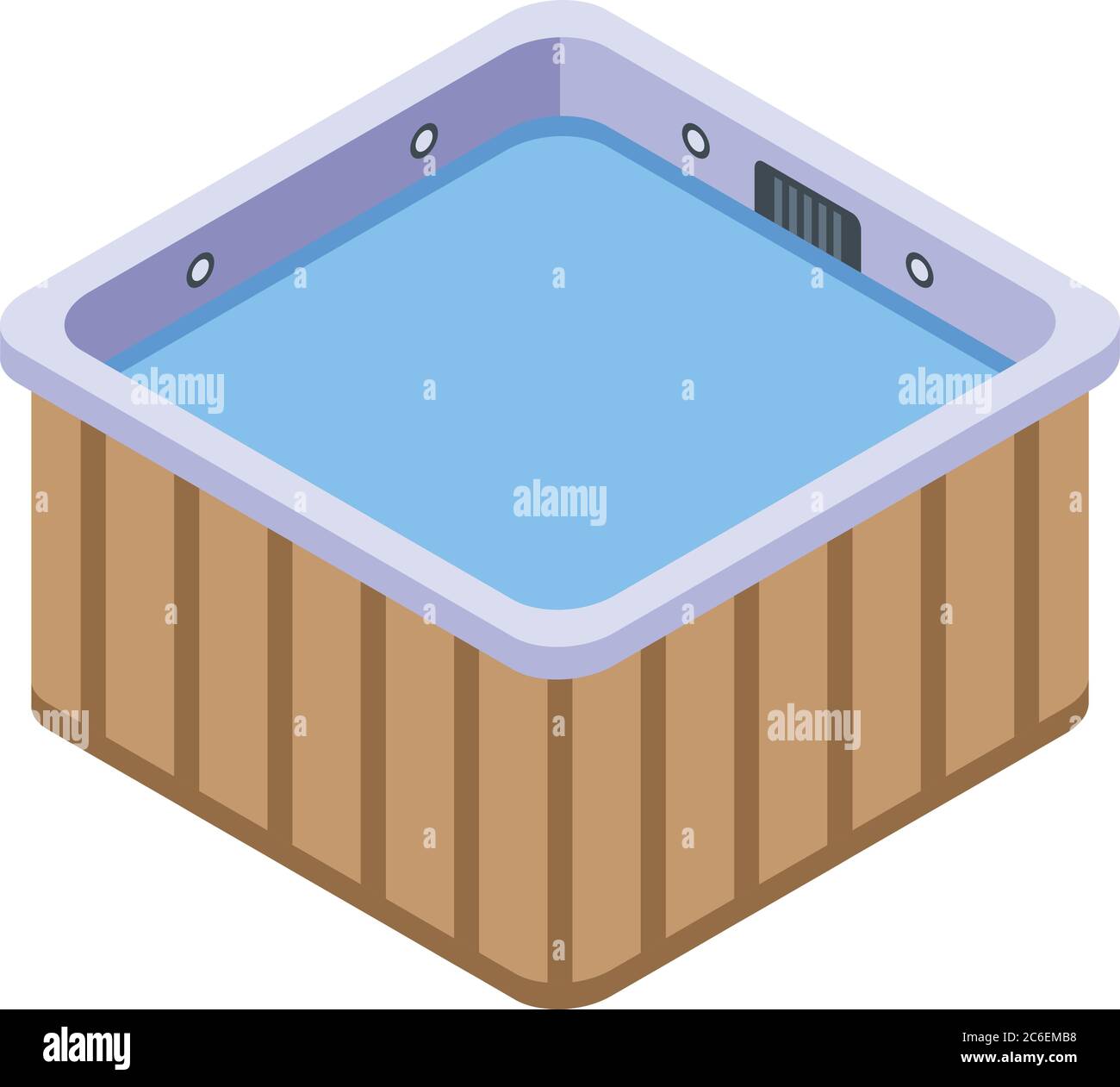 Square jacuzzi icon, isometric style Stock Vector Image & Art - Alamy