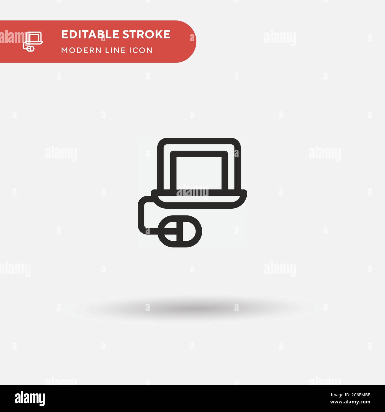 Computer Simple vector icon. Illustration symbol design template for ...