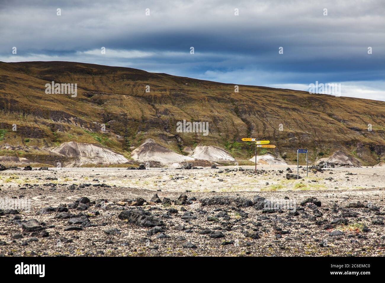 Stone and ash wasteland - volcanic landscape Stock Photo - Alamy