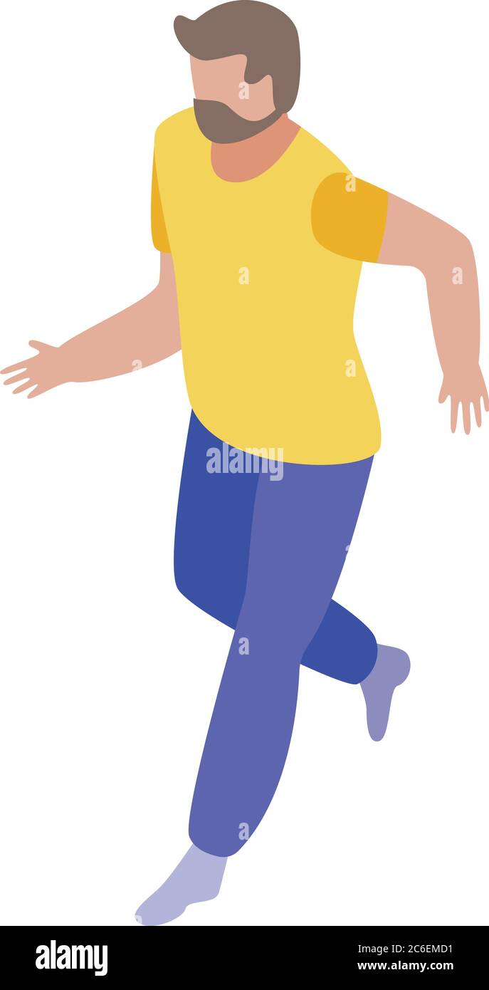 Male competitor running Stock Vector Images - Alamy