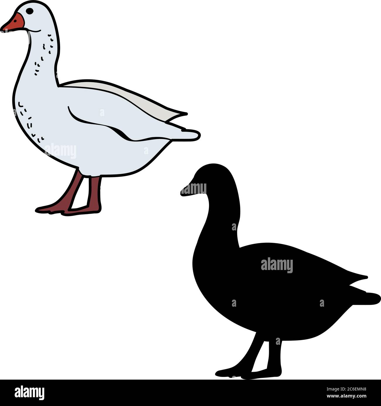 vector, isolated duck, goose Stock Vector Image & Art - Alamy