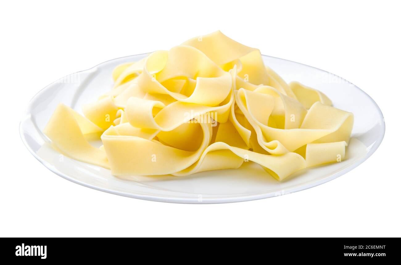 Simple pasta dish isolated Cut Out Stock Images & Pictures - Alamy