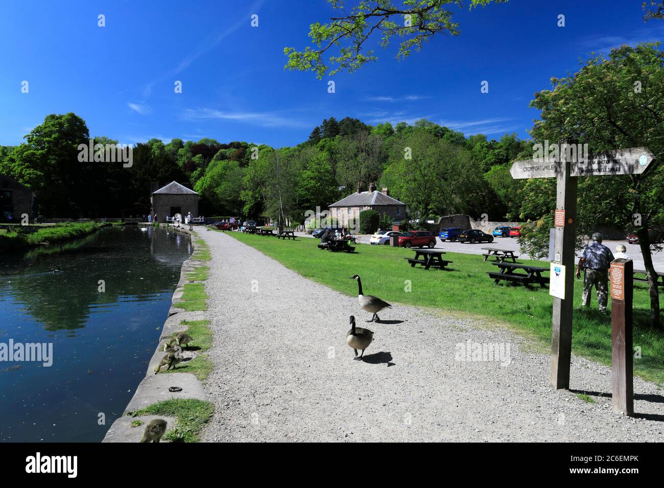 The Cromford Canal visitor centre, Cromford village, Peak District ...