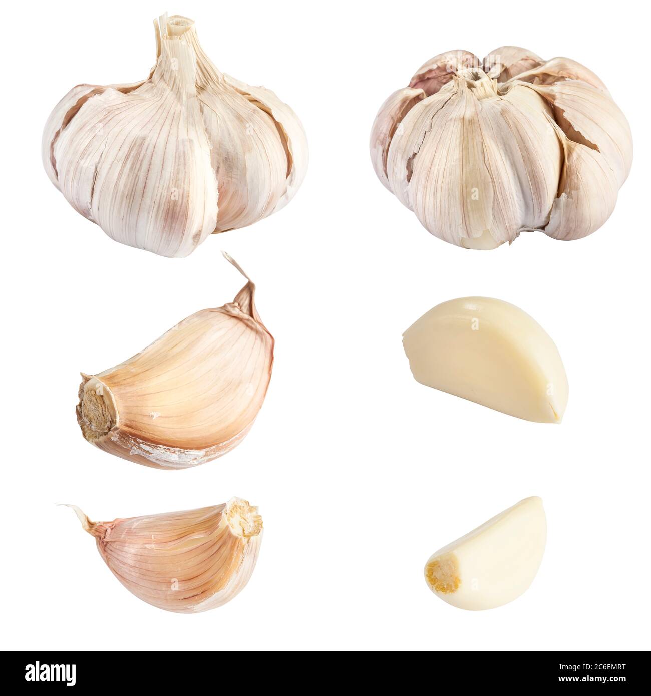 garlic pieces isolated Stock Photo - Alamy