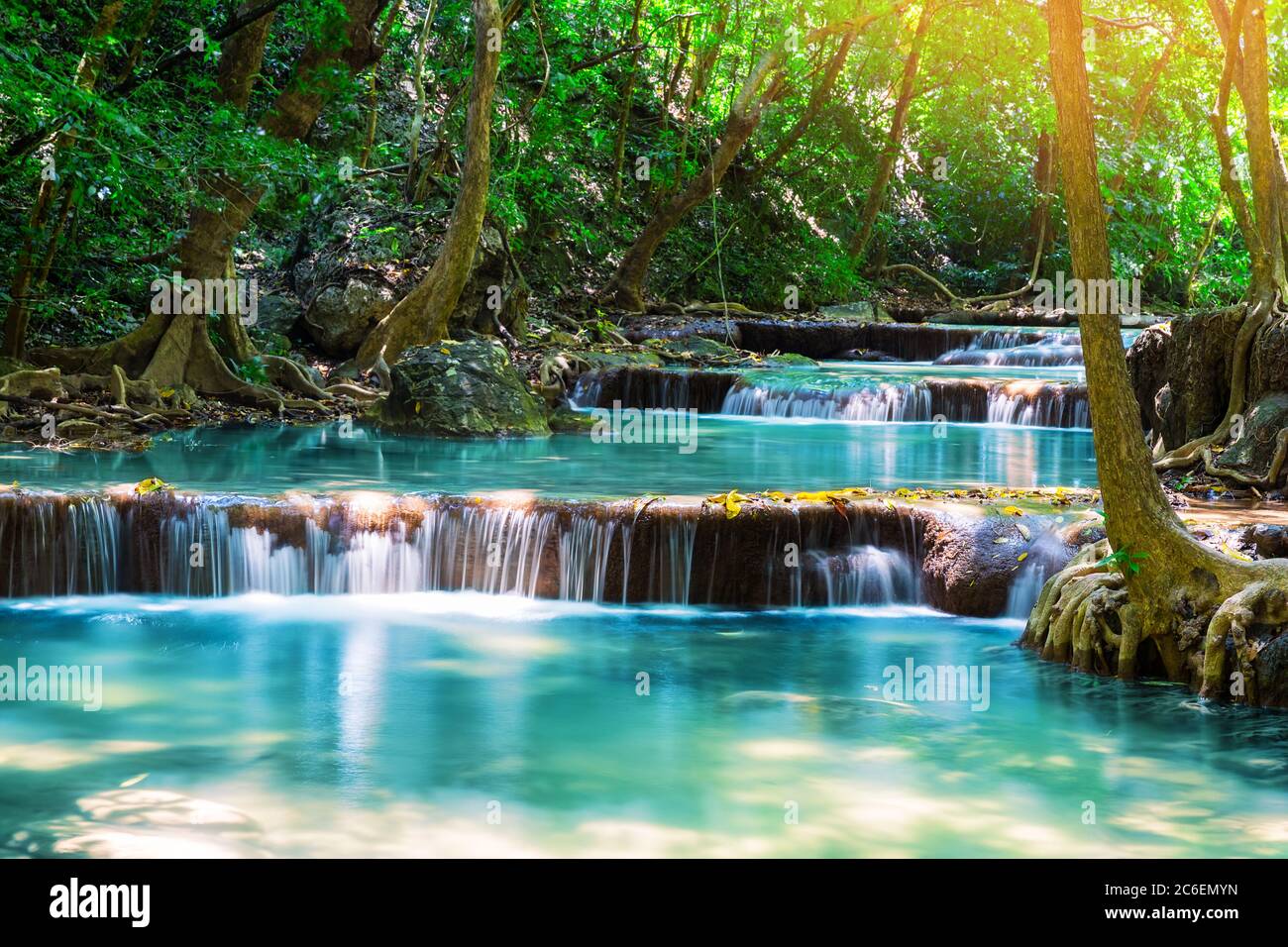 Rain forest with waterfall hi-res stock photography and images - Alamy