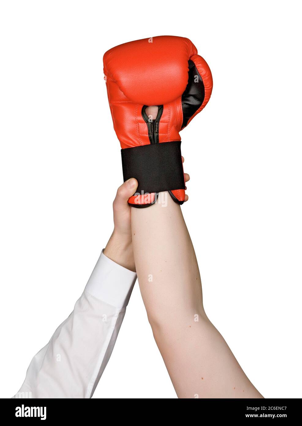 Portrait athlete in boxing gloves Cut Out Stock Images & Pictures - Alamy