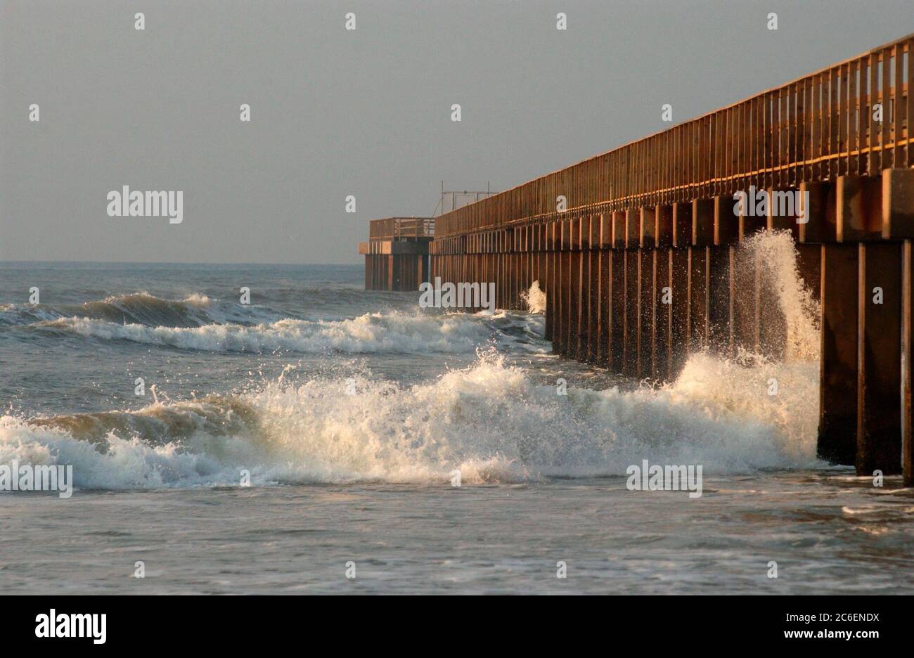 Matagorda, Texas USA, September 23, 2005: Storm surge from Hurricane ...