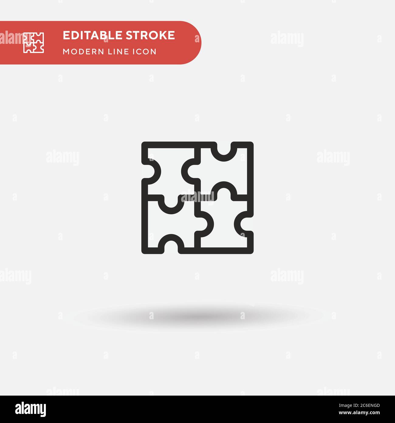 Puzzle Simple vector icon. Illustration symbol design template for web mobile UI element ...
