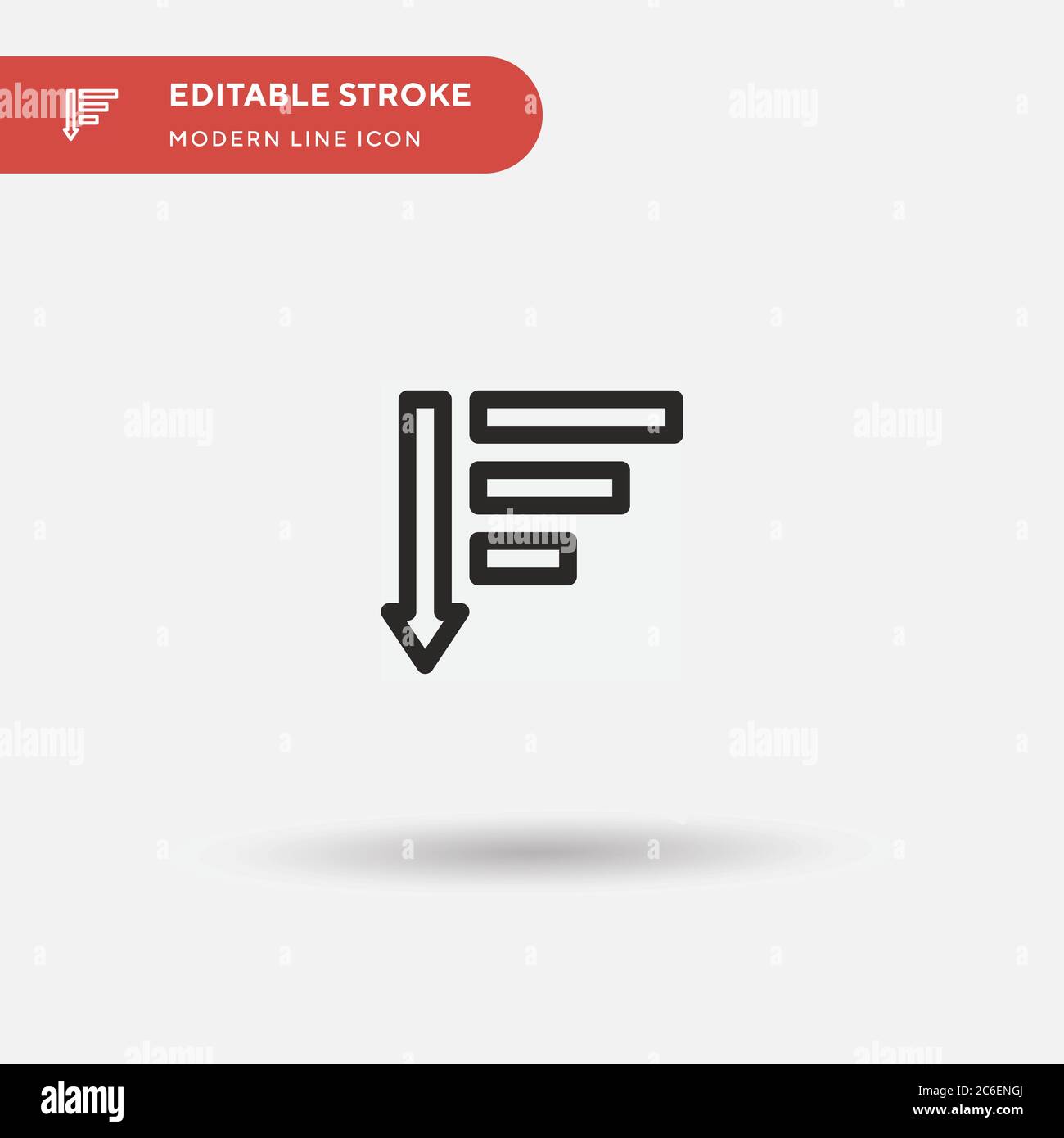 Sort Simple vector icon. Illustration symbol design template for web ...