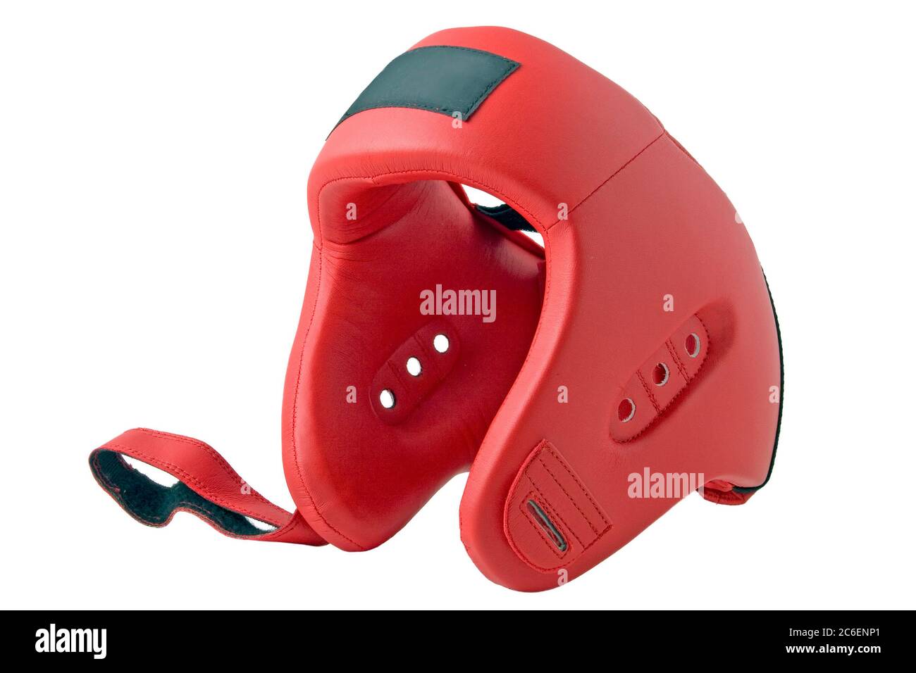 Red boxing helmet isolated Stock Photo - Alamy
