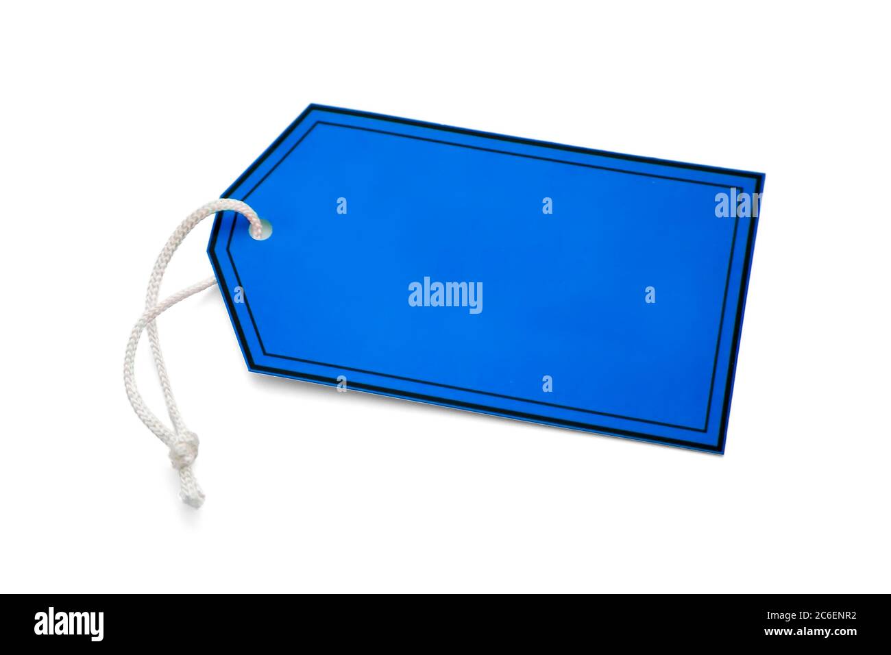Blue tab hanger Stock Photo - Alamy