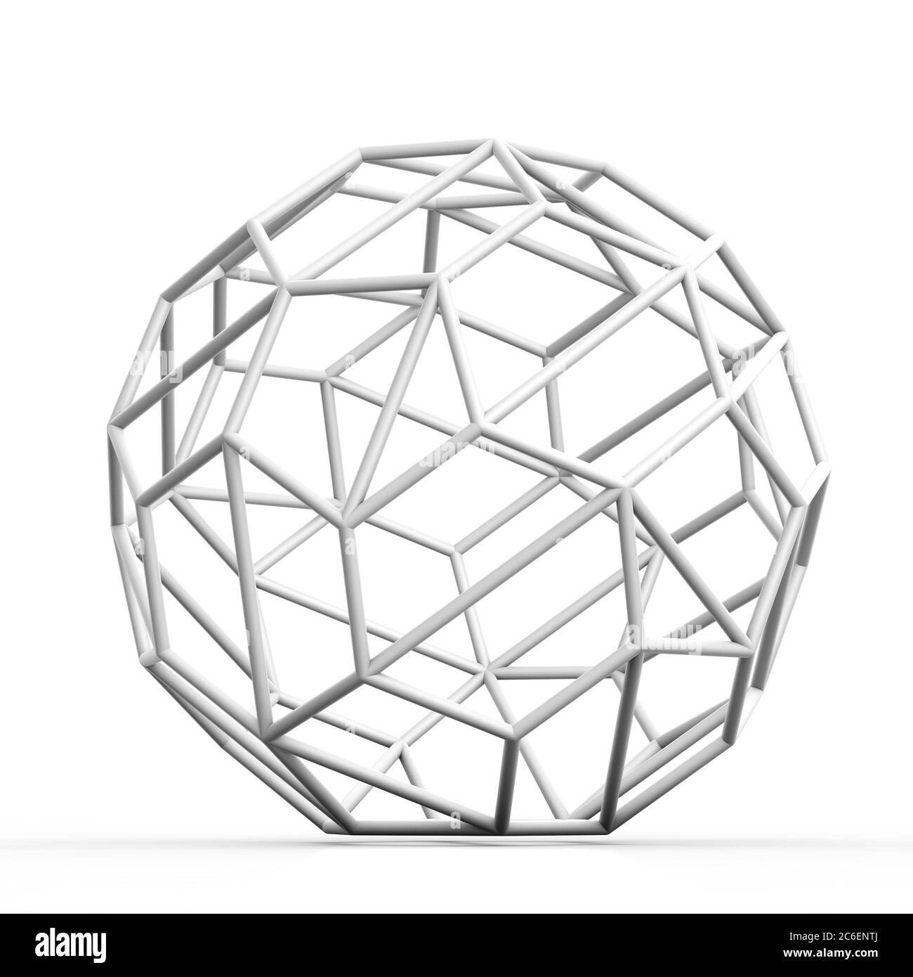 Geometric 3D object on white mathematical construction Stock Photo - Alamy