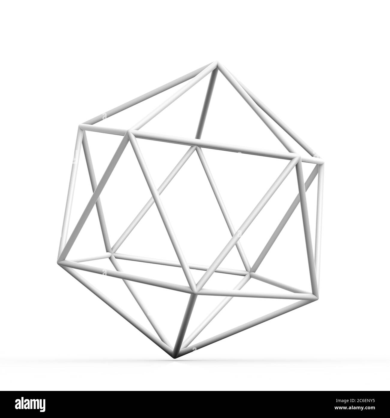 Geometric 3D object on white mathematical construction Stock Photo - Alamy