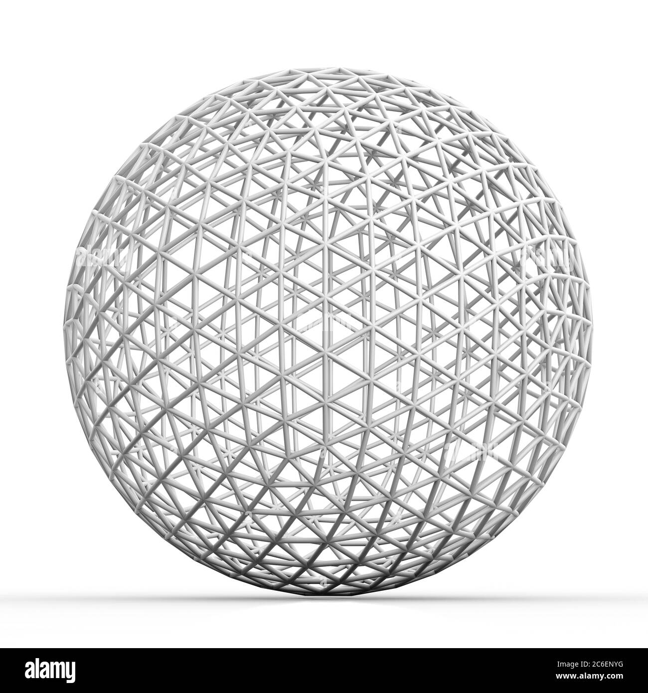 Geometric 3D object on white mathematical construction Stock Photo - Alamy