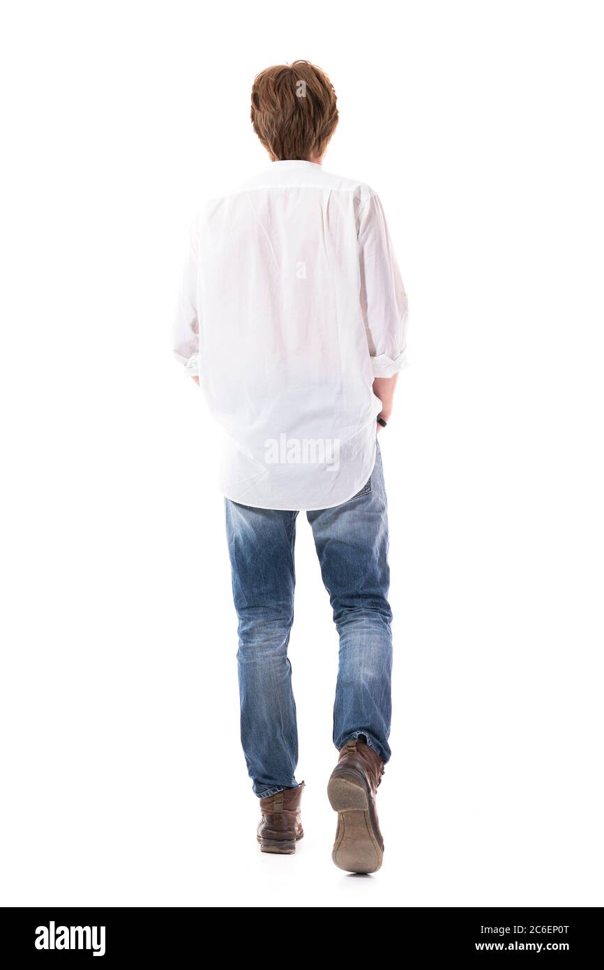 Young Man Walking Away