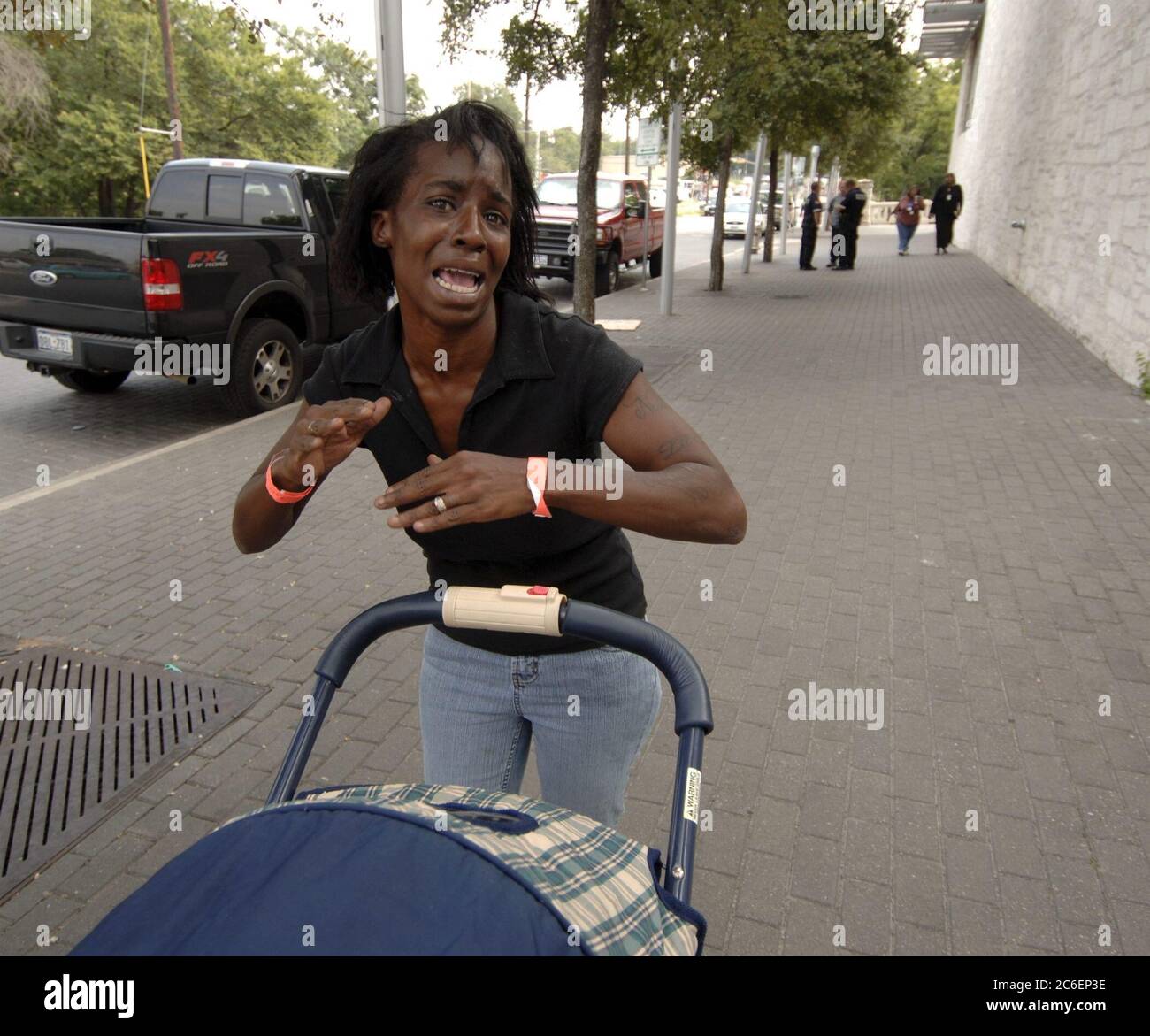 Austin, Texas USA, September 4, 2005: Lakeisha Catchings of New Orleans ...
