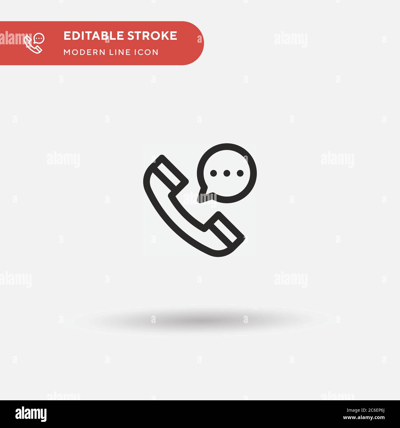 Phone Call Simple vector icon. Illustration symbol design template for ...