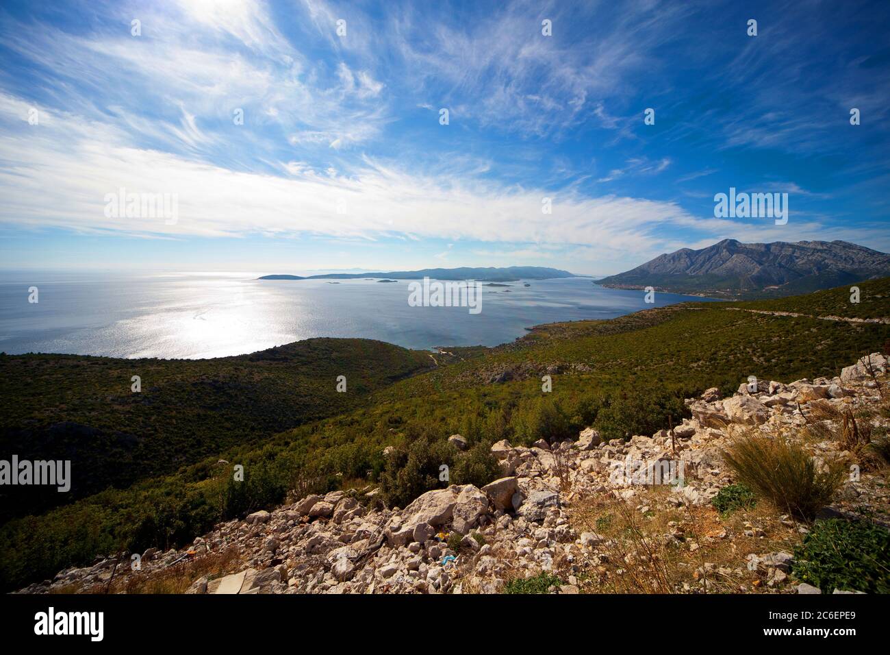 Aerial view of mediterranean islands Stock Photo - Alamy