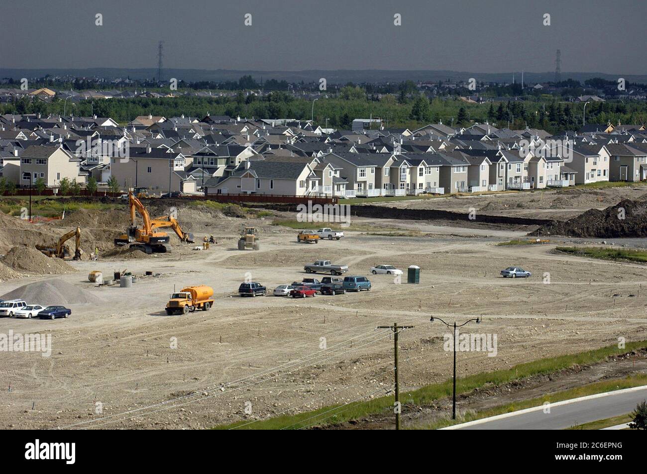 Calgary, Alberta CANADA July 27, 2005: New housing construction fuels ...