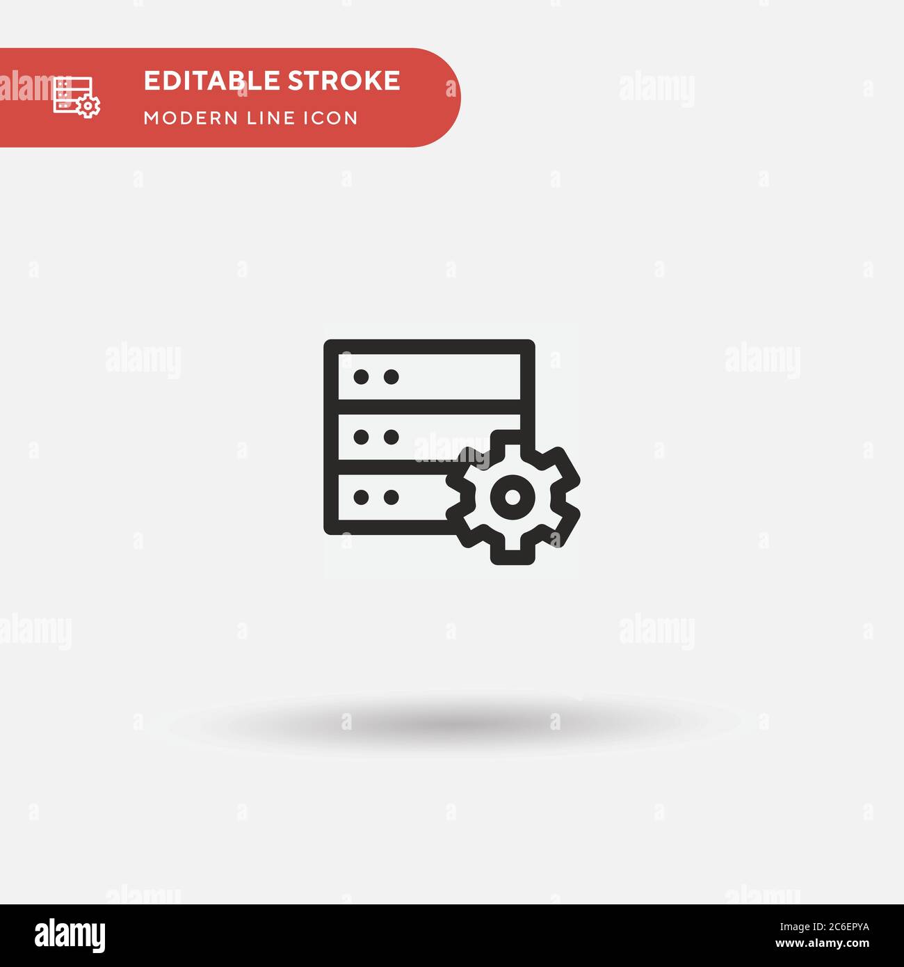 Database Simple vector icon. Illustration symbol design template for ...