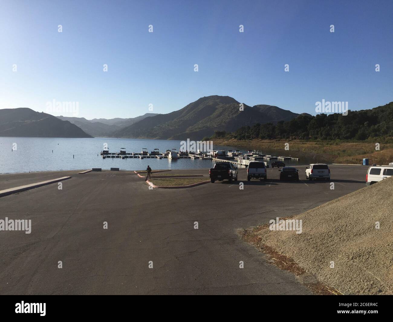 The pontoon at Lake Piru, California, where Naya Rivera,33, rented a ...