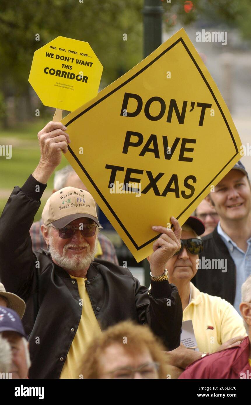 Austin, Texas May 3 2005: Texans rally at the State Capitol to protest ...