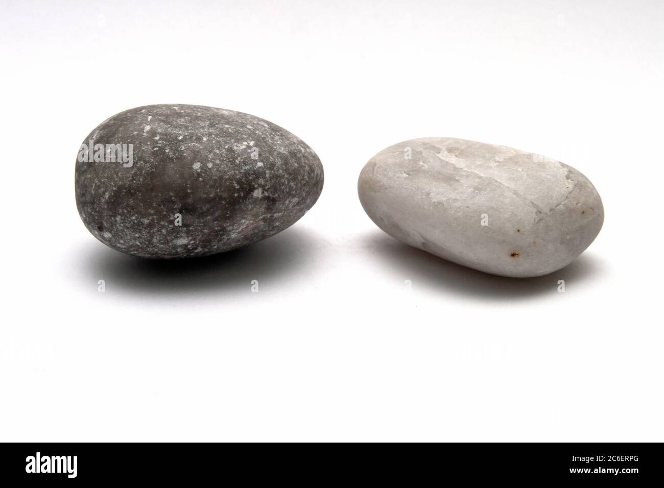 Decorative stone isolated on white studio background - macro shot ...