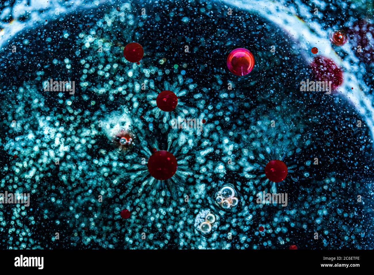 Abstract pattern. Texture for graphic design made with water, oil and ...