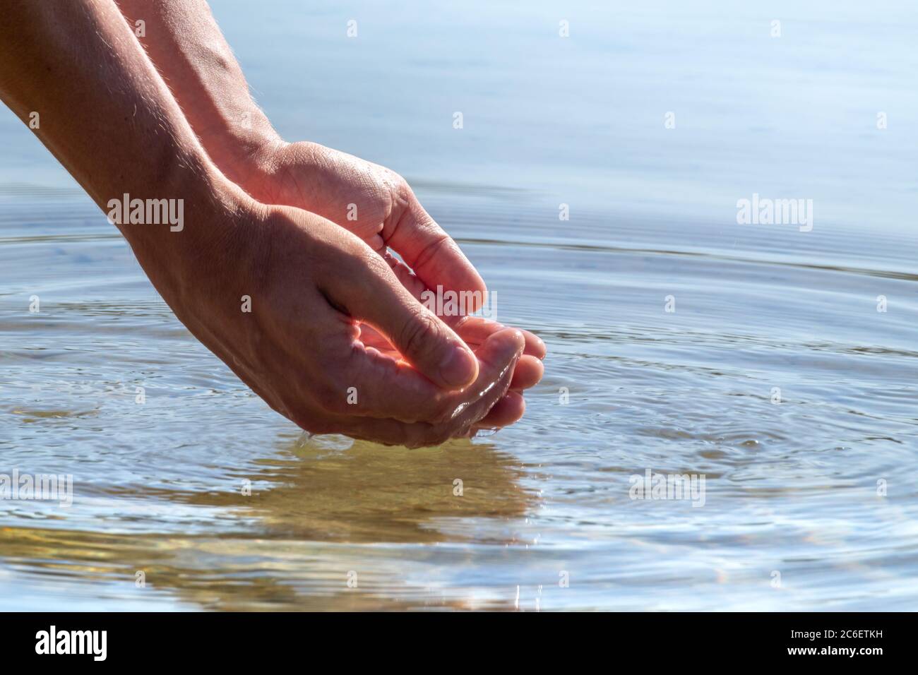 Clean water hands river hi-res stock photography and images - Alamy