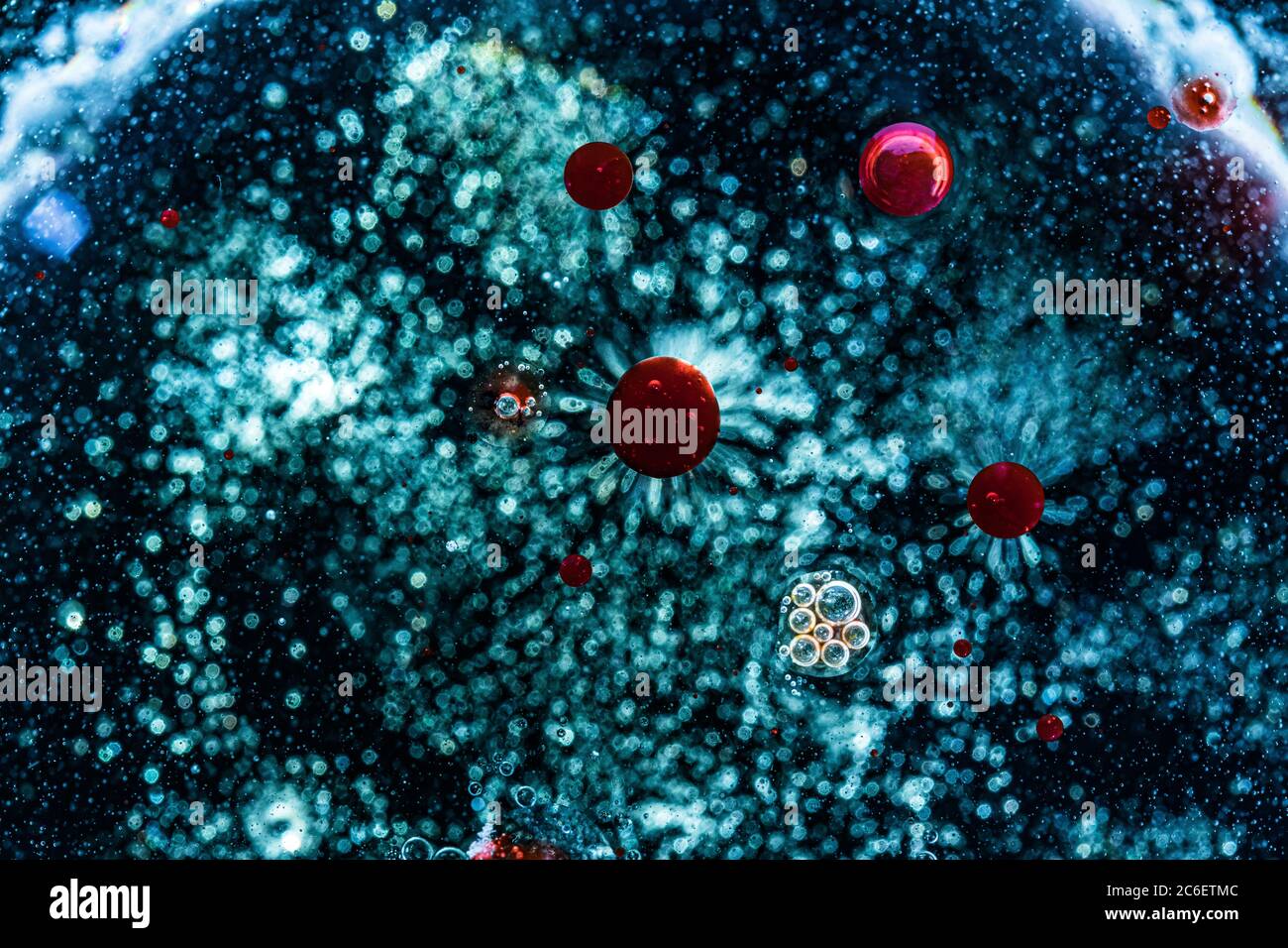 Abstract pattern. Texture for graphic design made with water, oil and ...