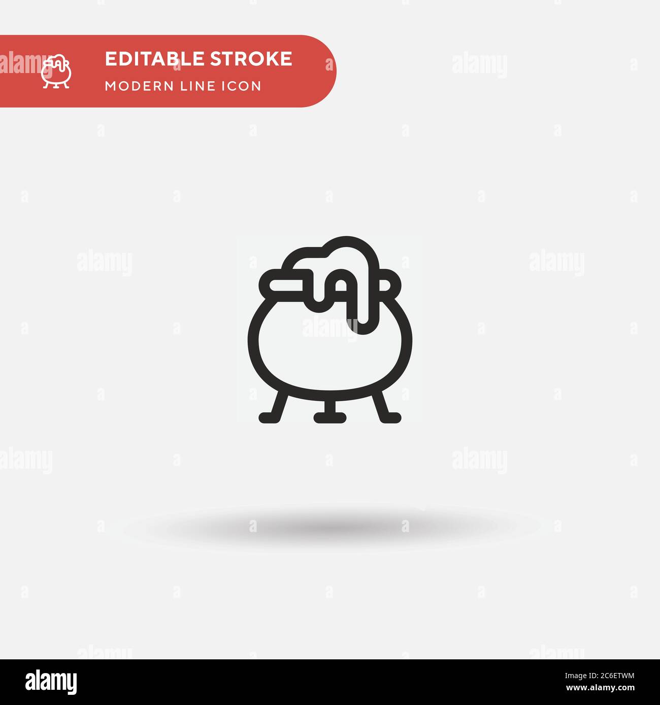 Cauldron Simple vector icon. Illustration symbol design template for ...