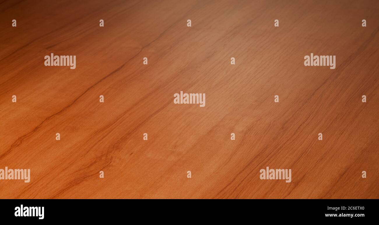 Beech wood desktop surface perspective blurred in the distance Stock ...